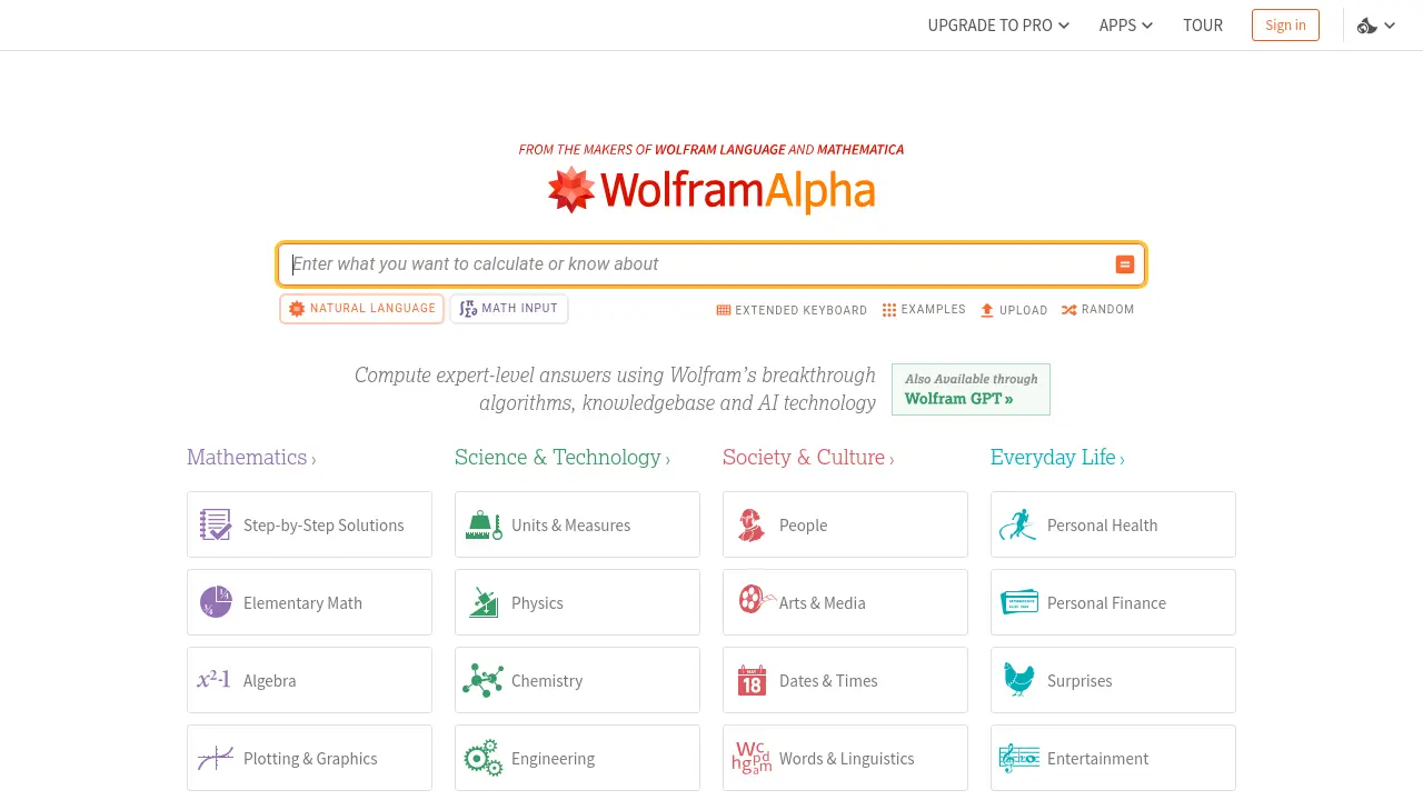 Wolfram|Alpha - Compute Expert-Level Answers Using Breakthrough ...