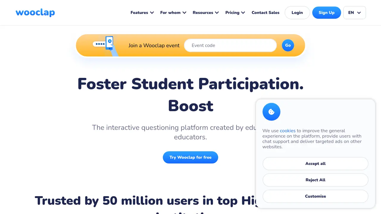 Wooclap - Boost Interactive Questioning Platform