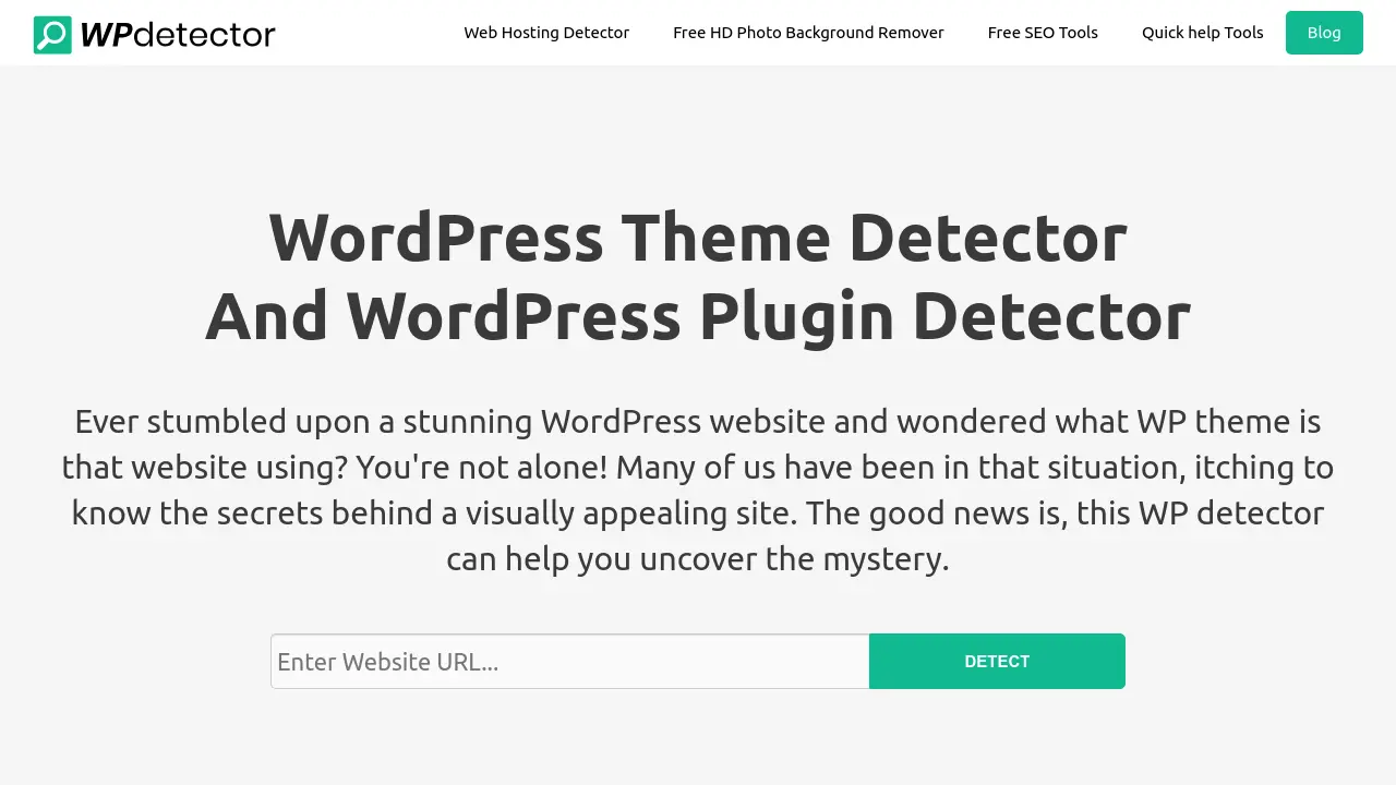 WPDetector - Identify WordPress Themes, Plugins, and Hosting Instantly