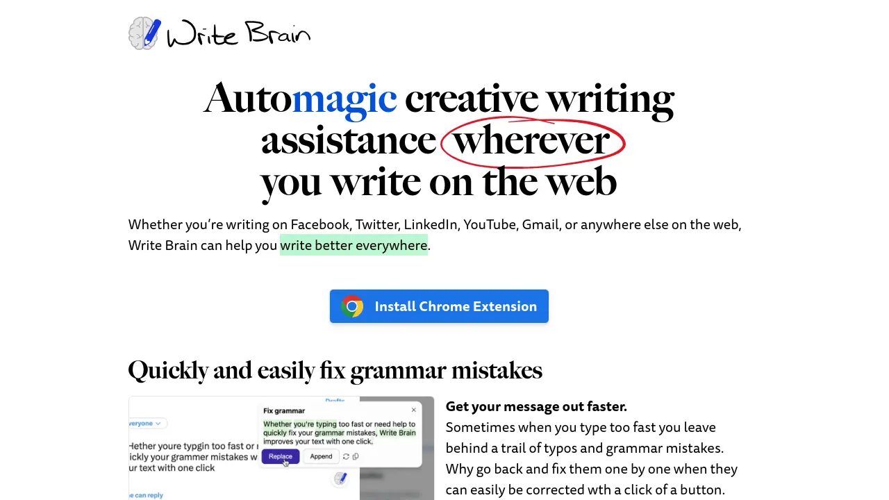 Write Brain - Automagic creative writing assistance wherever you write ...