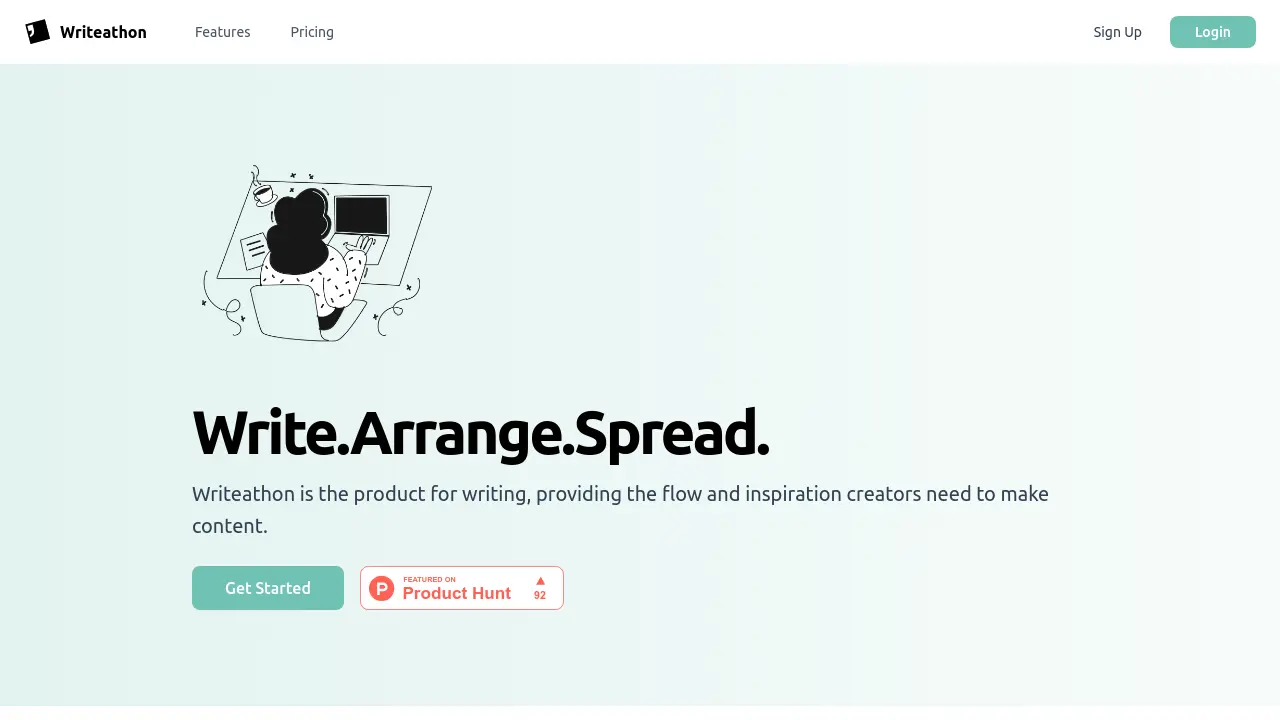 Writeathon - Write. Arrange. Spread. Your Flow for Content Creation.