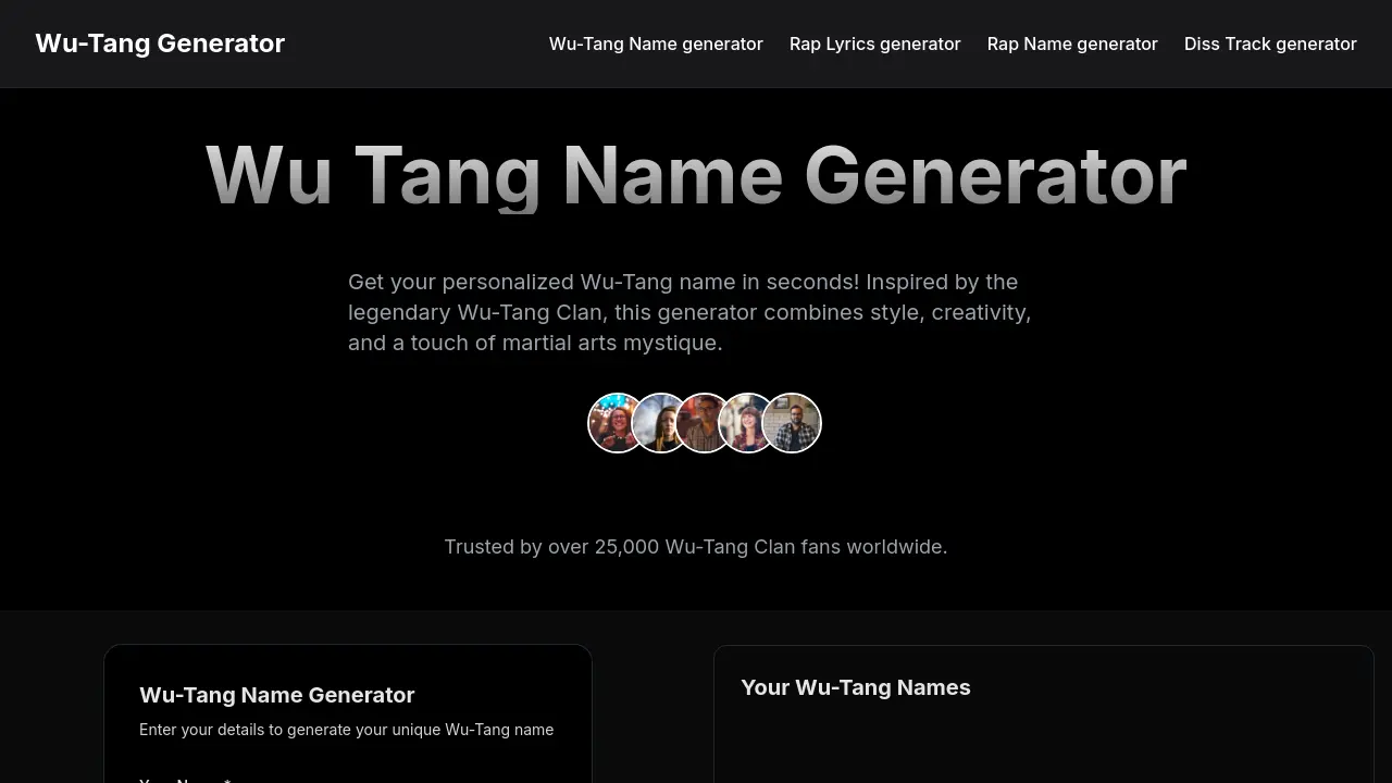 Wu-Tang Name Generator - Generate your personalized Wu-Tang Clan ...