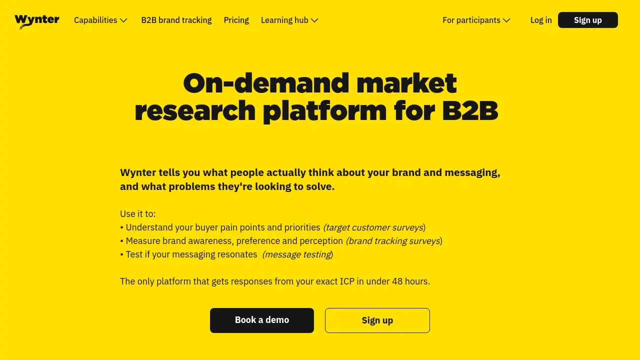 Wynter - On-demand B2B Message Testing and Market Research