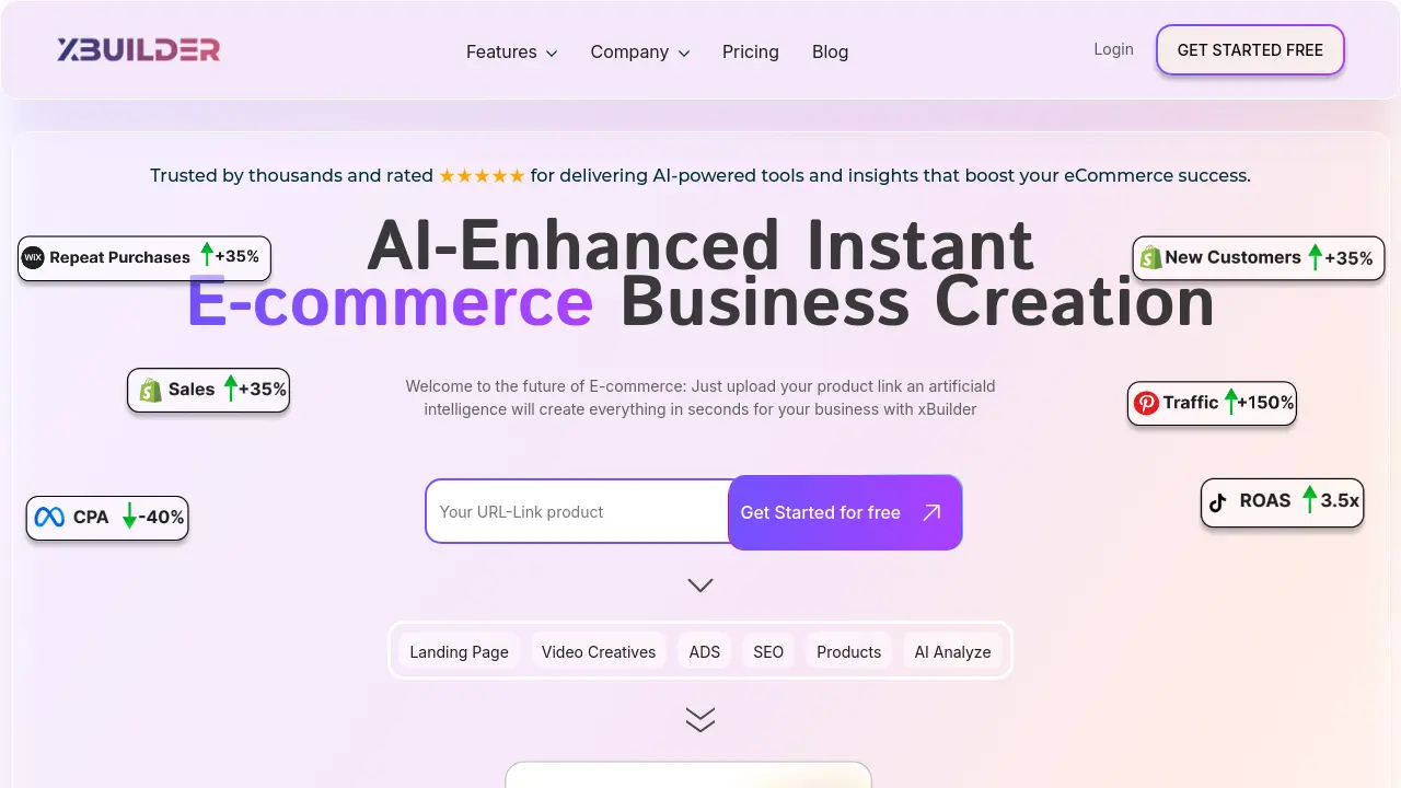xBuilder - AI-Enhanced Instant E-commerce Business Creation