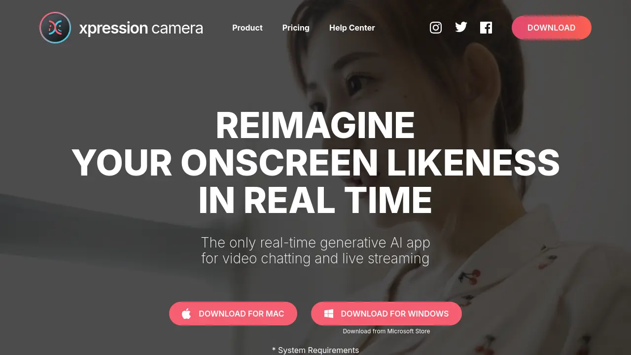 xpression camera - Reimagine Your Onscreen Likeness in Real Time