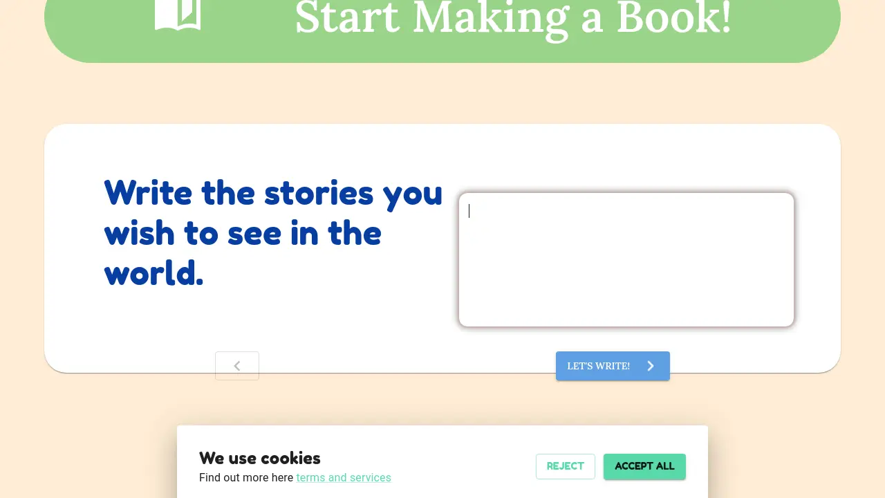 Your Own Story Book - Write the stories you wish to see in the world.