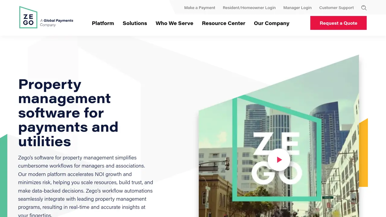 Zego - Property management automation software for payments and utilities