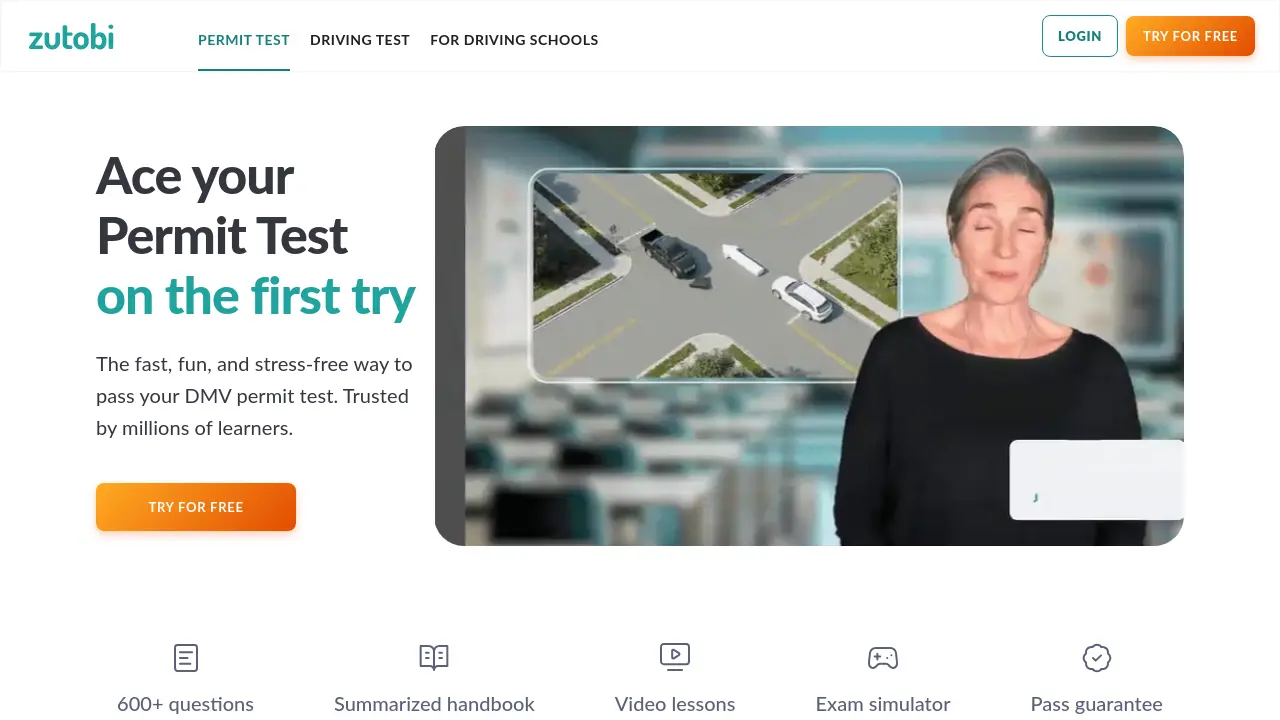 Zutobi - Ace your DMV permit test with an all-in-one interactive study app